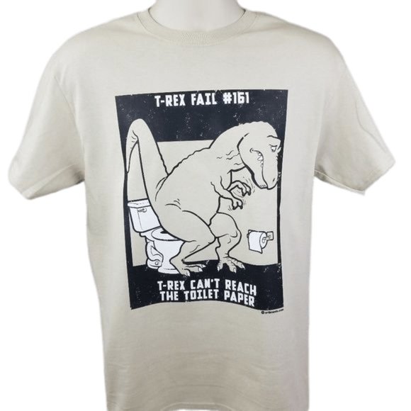 Tops | Trex Fail 161 T Rex Cant Reach The Toilet Paper Funny Graphic ...